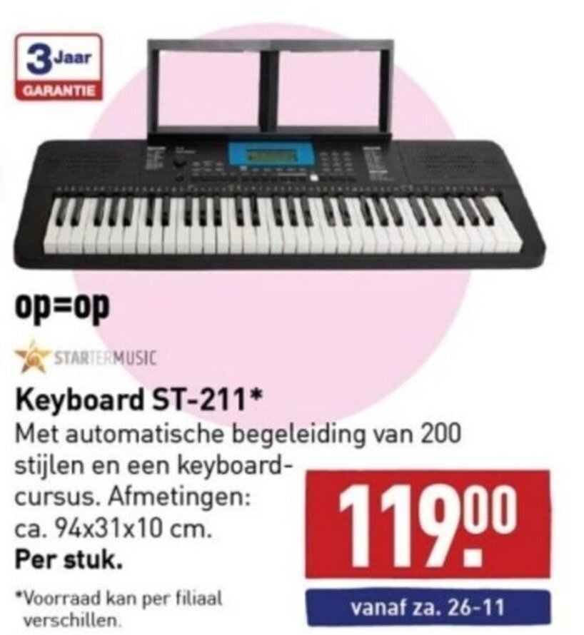 Keyboard ST-211 aanbieding bij ALDI