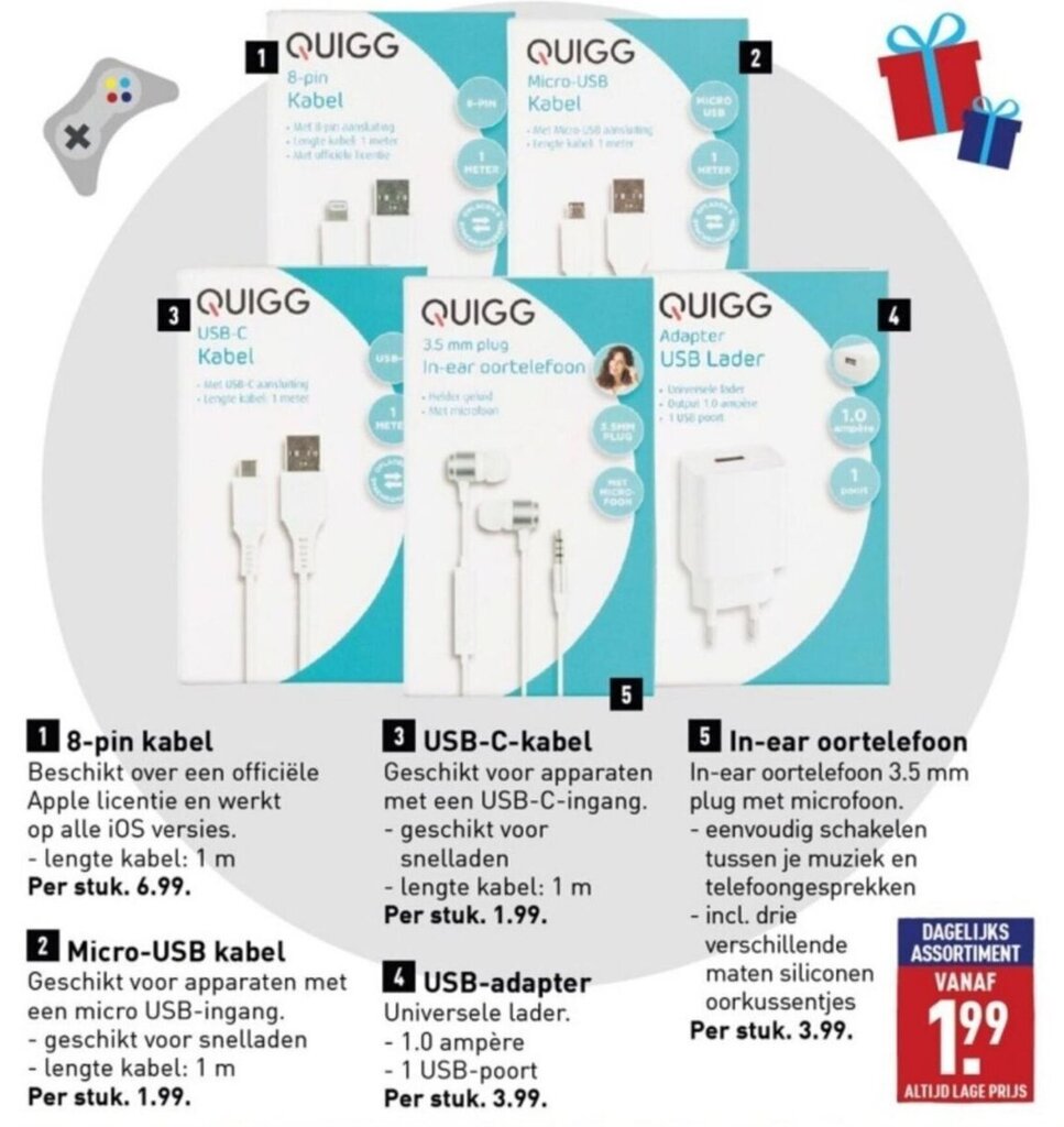 Micro-USB kabel aanbieding bij ALDI