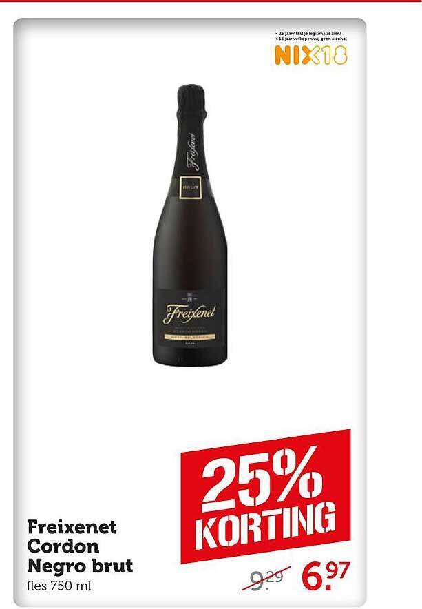 Freixenet cordon negro brut aanbieding bij Coop