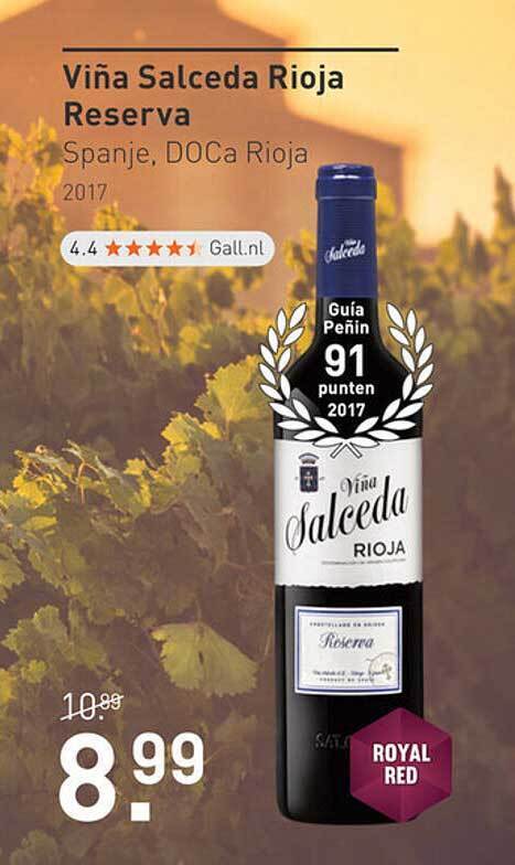 Viña salceda rioja reserva aanbieding bij Gall & Gall