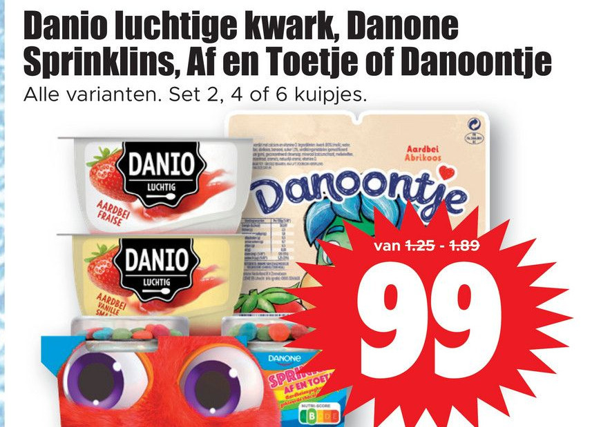 Danio luchtige kwark, danone sprinklins. af en toetie of danoontie ...