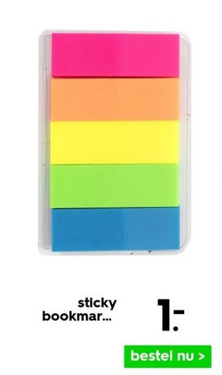Sticky bookmarks blokjes - 5 stuks aanbieding bij HEMA