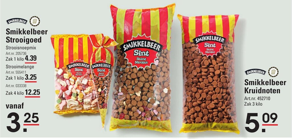 Smikkelbeer Strooigoed Strooimelange Art.nr. 555411 Zak 1 kilo ...