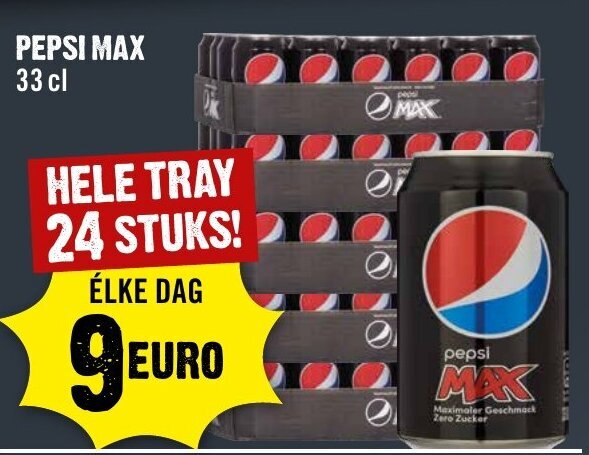 Pepsi Max 33 cl Hele Tray 24 stuks aanbieding bij Dirck 3