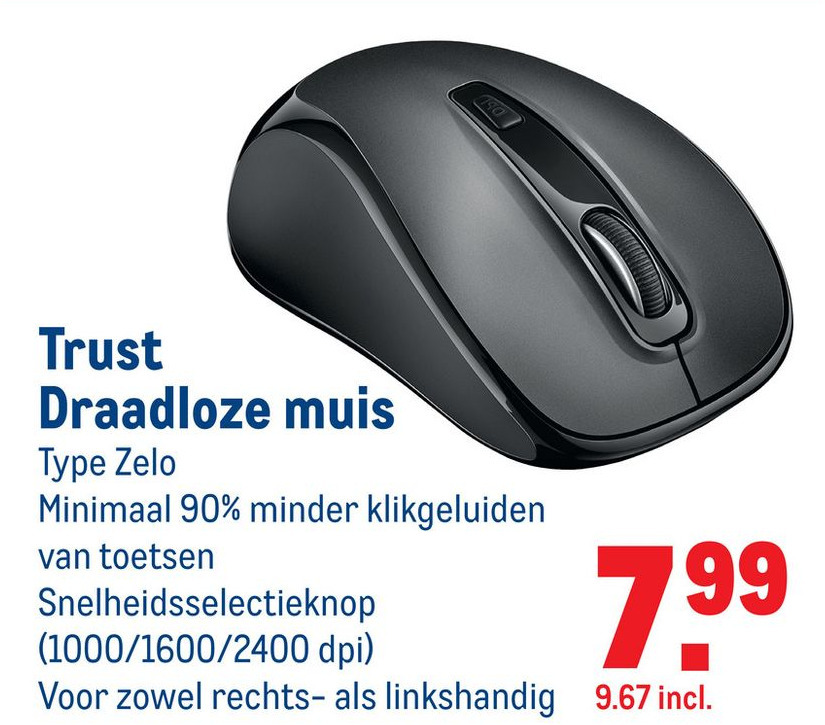 Trust Draadloze muis aanbieding bij Makro