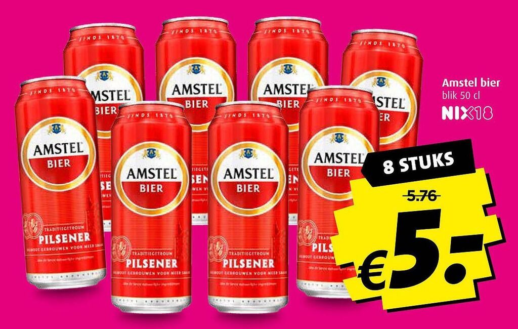 Amstel bier blik 50 cl aanbieding bij Boni