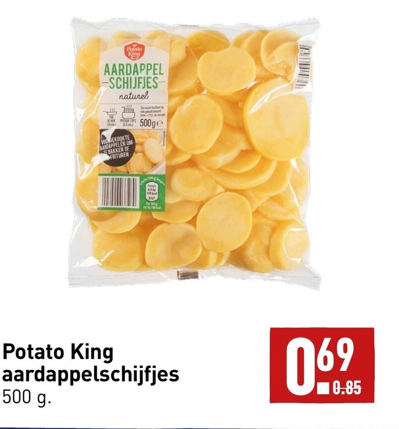 Potato king aardappelschijfjes 500g aanbieding bij ALDI