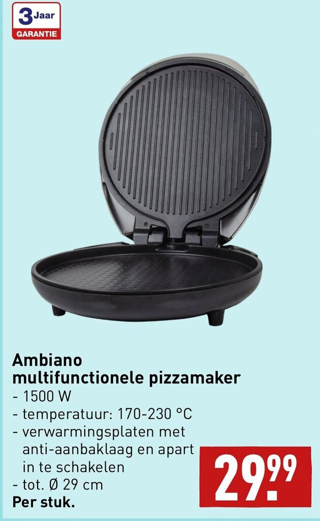 Ambiano multifunctionele pizzamaker aanbieding bij ALDI