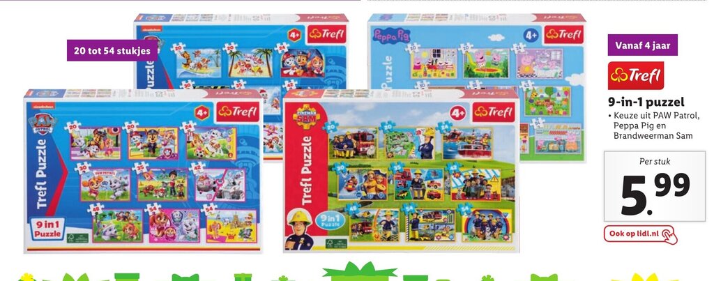 Trefl 9-in-1 puzzel aanbieding bij Lidl