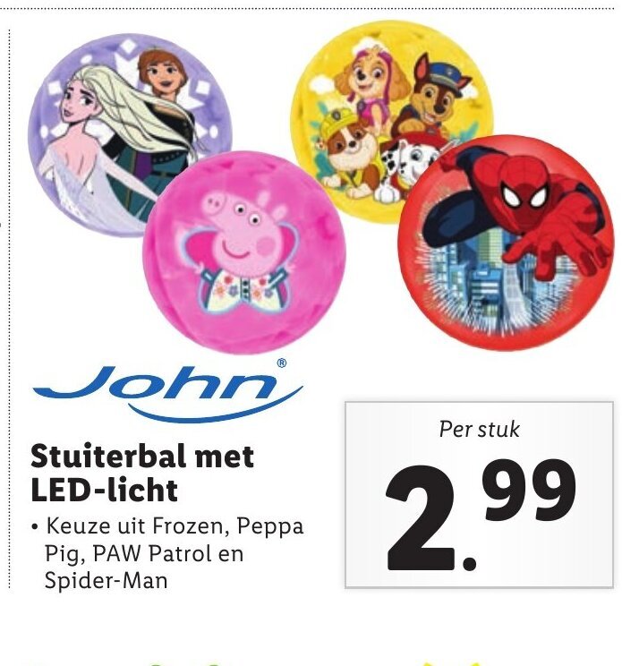 Stuiterbal met LED-licht aanbieding bij Lidl