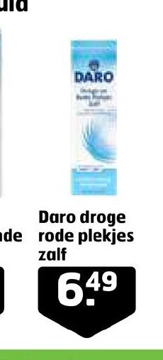 Daro droge rode plekjes zalf aanbieding bij Trekpleister