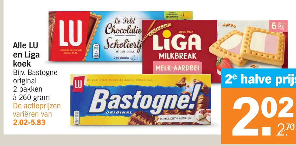 Alle lu en liga koek aanbieding bij Albert Heijn