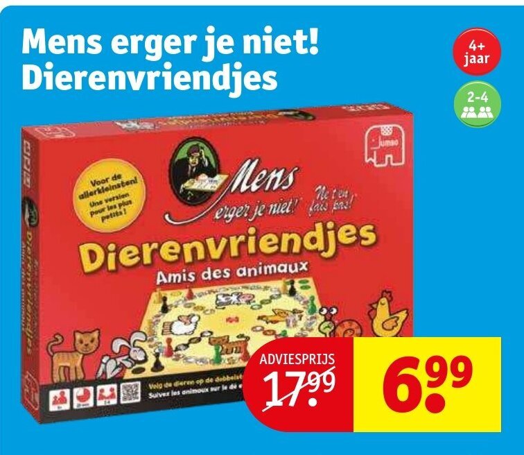 Mens erger je niet! Dierenvriendjes aanbieding bij Kruidvat