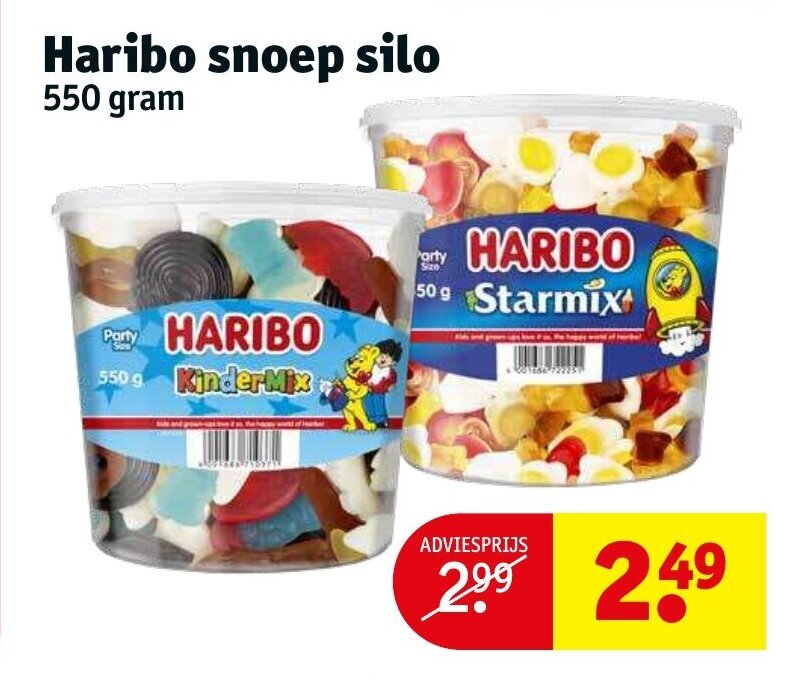 Haribo snoep silo 550 gram aanbieding bij Kruidvat