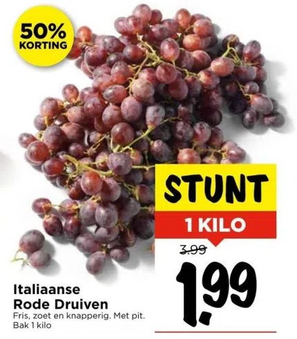 Italiaanse rode druiven aanbieding bij Vomar