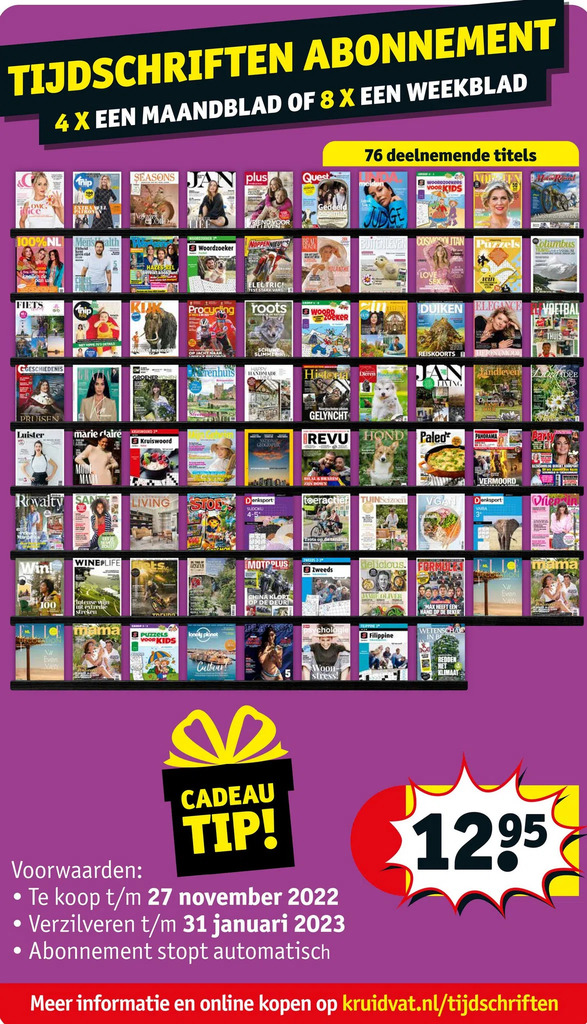 Tijdschrift abonnement aanbieding bij Kruidvat