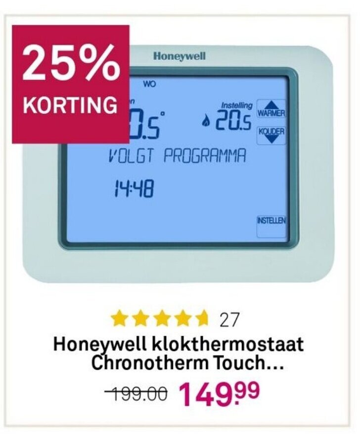 Honeywell klokthermostaat Chronotherm Touch aanbieding bij Karwei