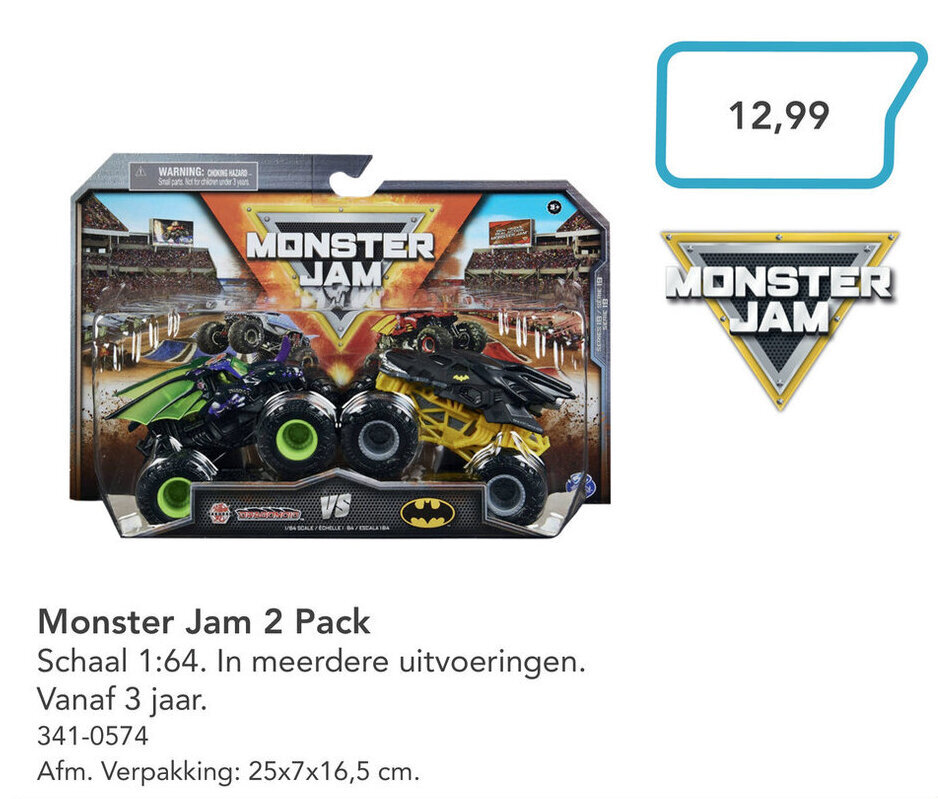 Monster Jam 2 Pack aanbieding bij Marskramer