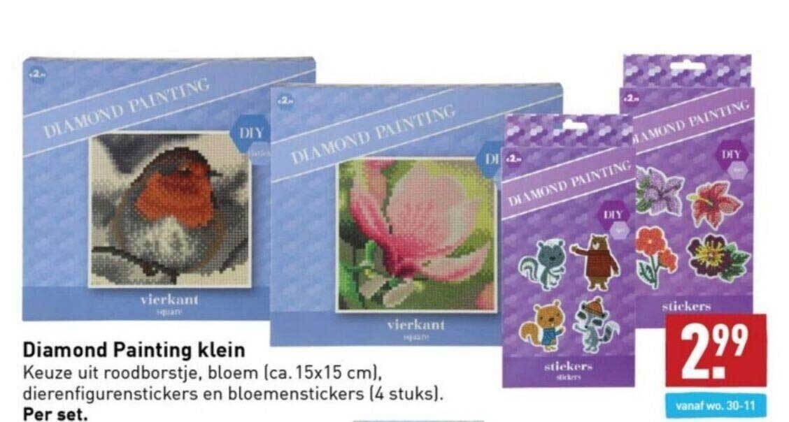 Diamond painting klein aanbieding bij ALDI