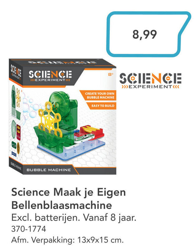 Science Maak je Eigen Bellenblaasmachine aanbieding bij Marskramer