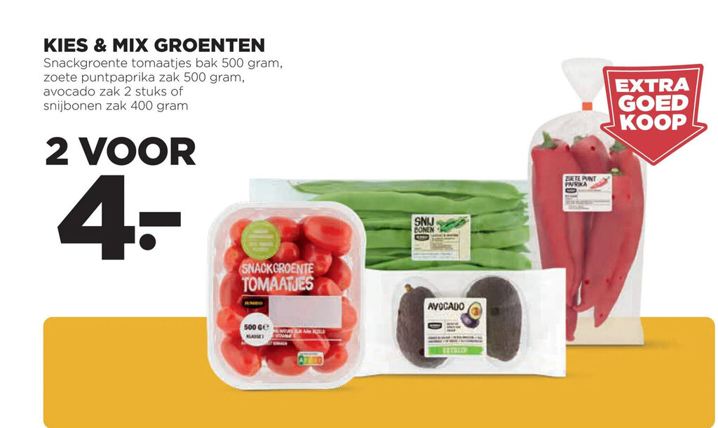 Kies & mix groenten aanbieding bij Jumbo
