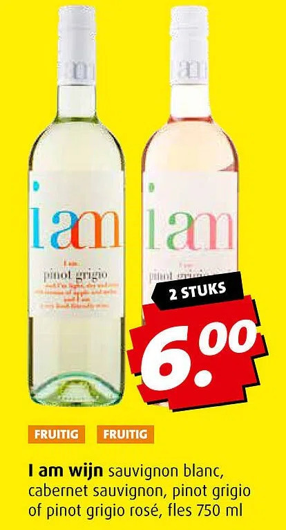 I am wijn sauvignon blanc, cabernet sauvignon, pinot grigio of pinot ...