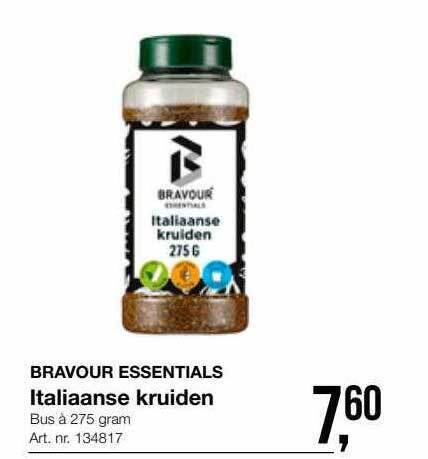 Bravour essentials italiaanse kruiden aanbieding bij Bidfood