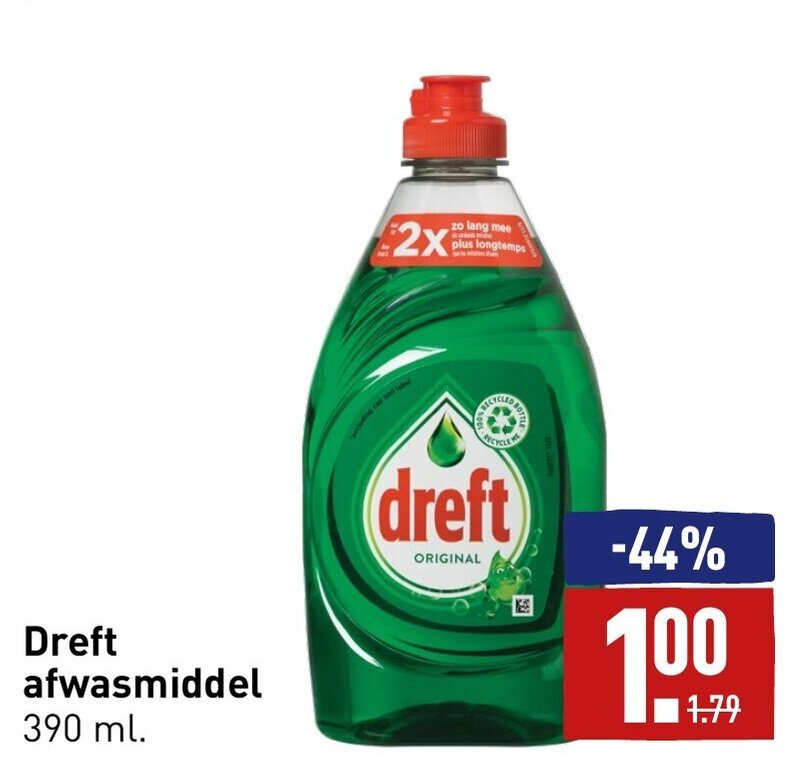 Dreft afwasmiddel 390ml aanbieding bij ALDI
