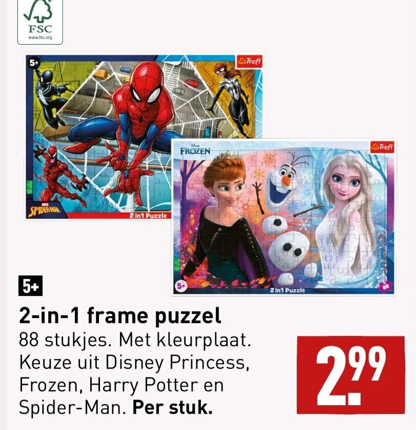 2-in-1 Frame puzzel aanbieding bij ALDI