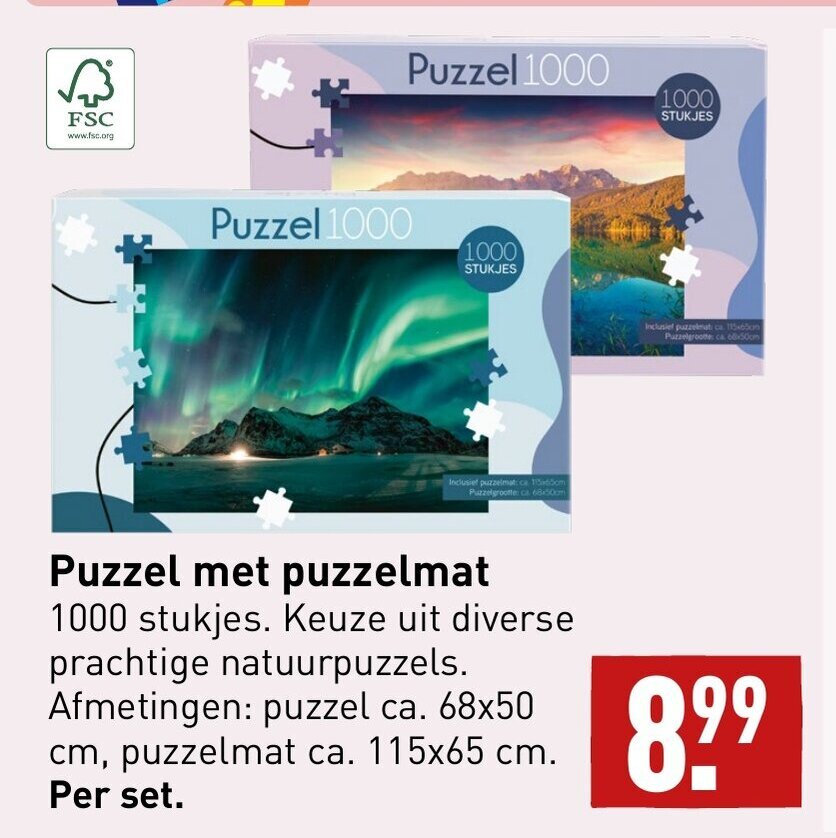 Puzzel met puzzelmat aanbieding bij ALDI