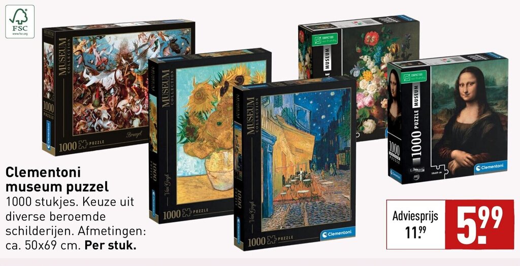 Clementoni museum puzzel aanbieding bij ALDI