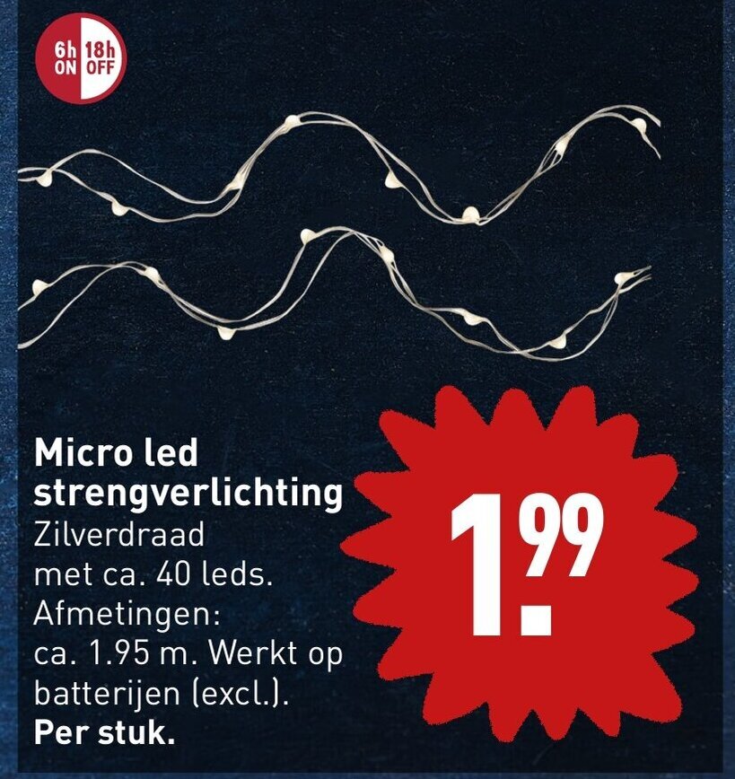 Micro led strengverlichting aanbieding bij ALDI