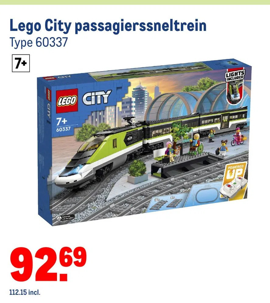 Lego city passagierssneltrein type 60337 aanbieding bij Makro