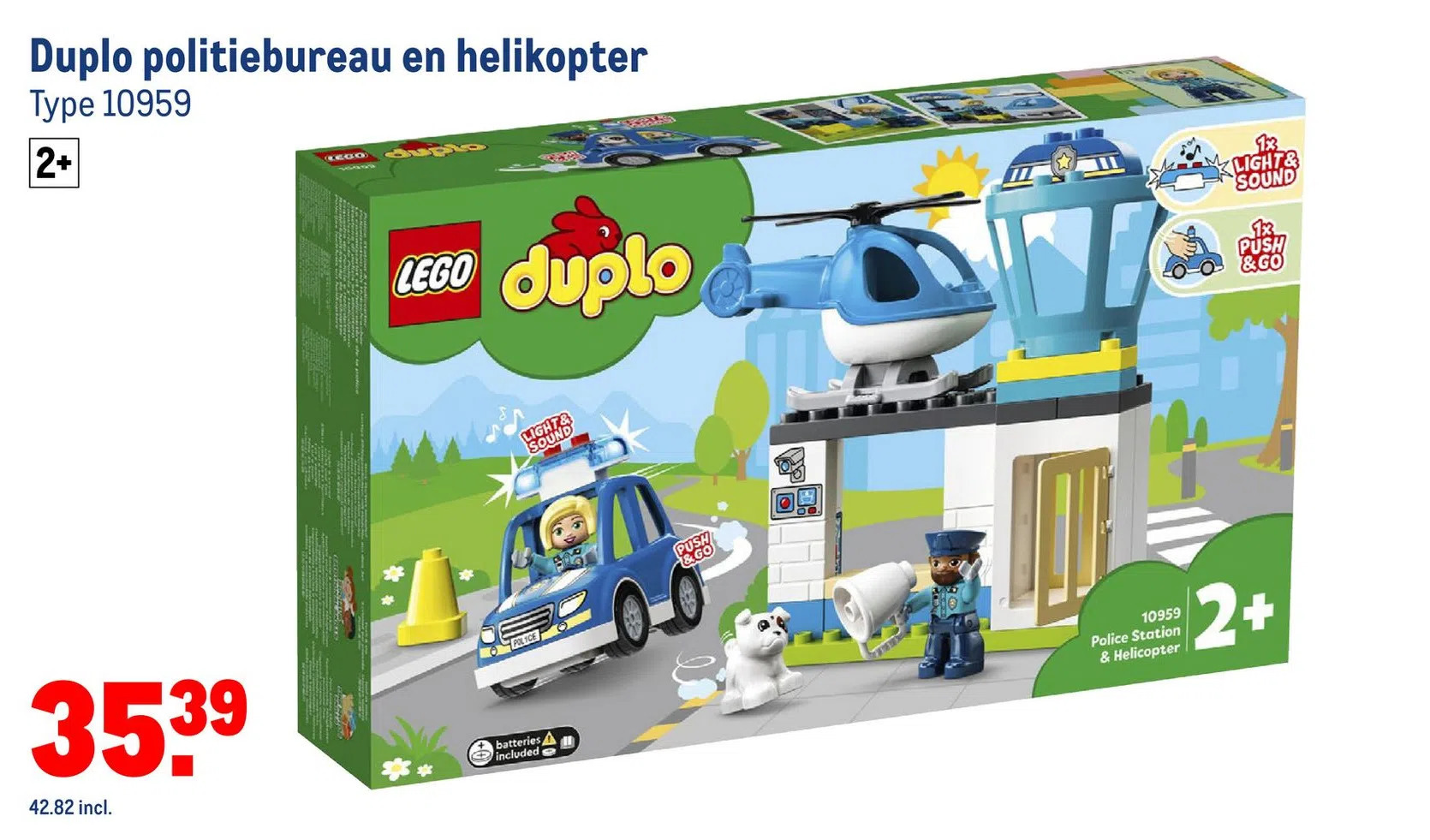 Duplo politiebureau en helikopter type 10959 aanbieding bij Makro