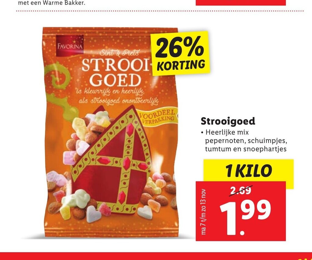 Strooigoed 1 kilo aanbieding bij Lidl
