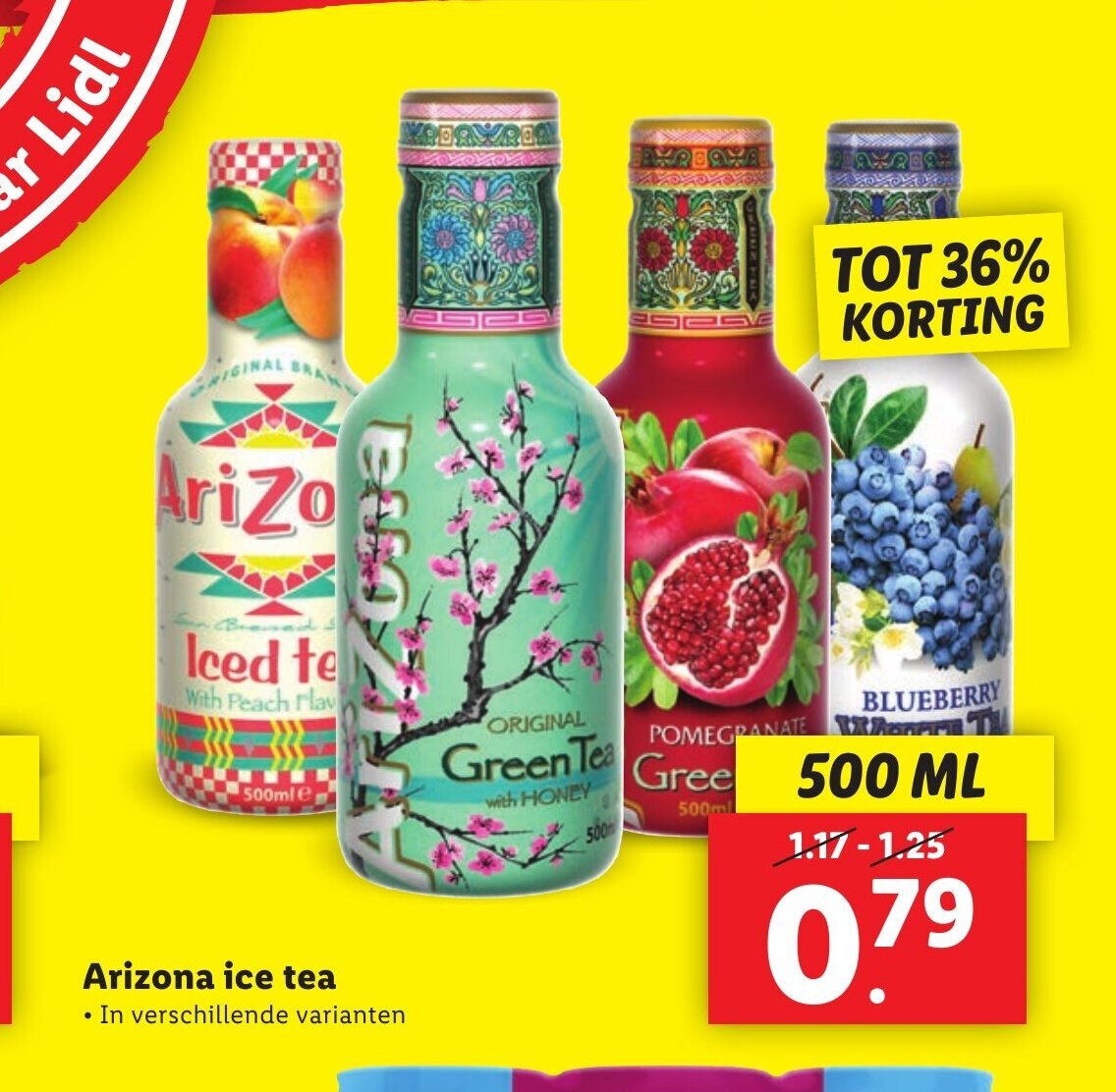 Arizona ice tea 500 ml aanbieding bij Lidl