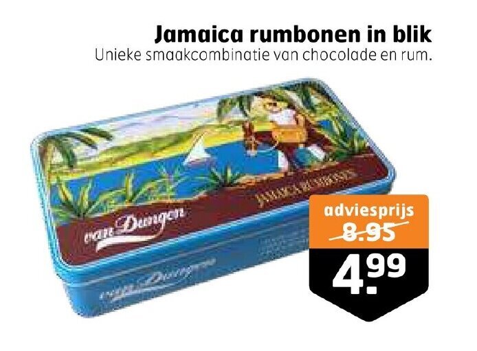 Jamaica rumbonen in blik aanbieding bij Trekpleister