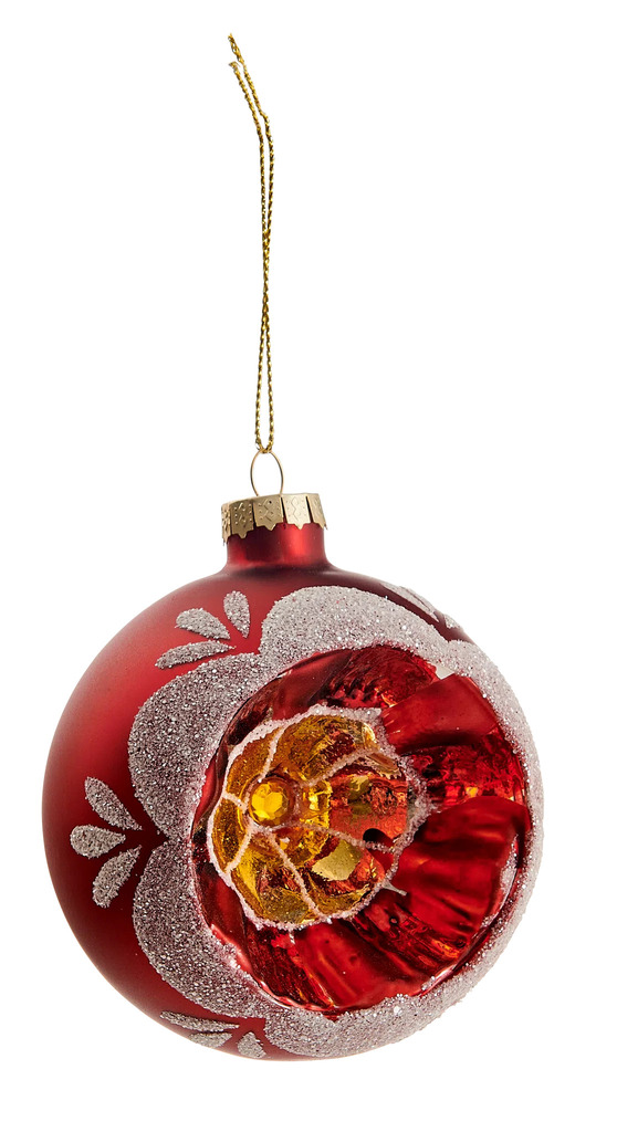 Vintage kerstbal rood aanbieding bij Casa