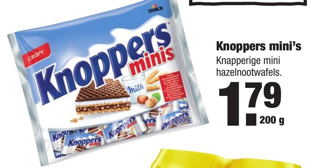 Crispy Knoppers mini 200g aanbieding bij ALDI