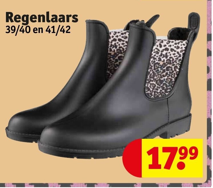 Regenlaars 39/40 en 41/42 aanbieding bij Kruidvat