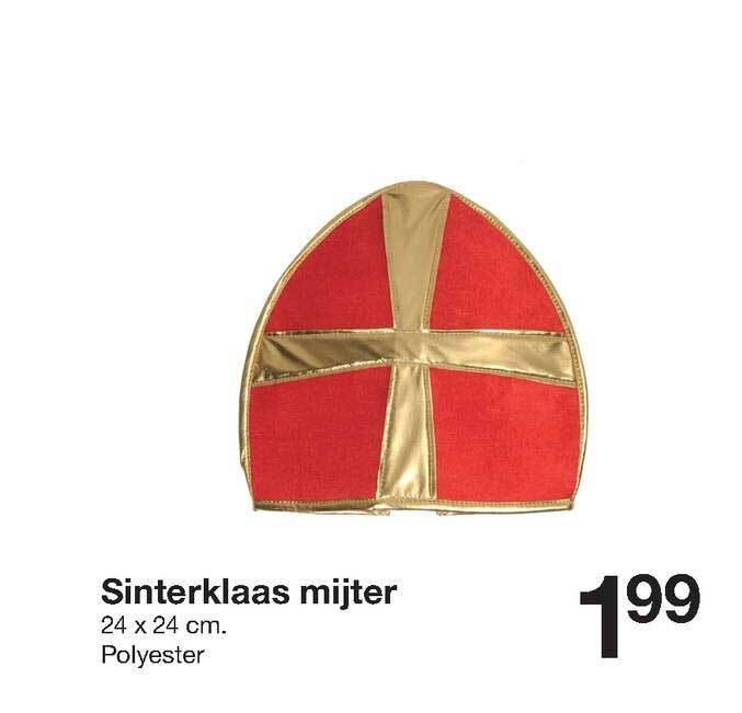 Sinterklaas mijter aanbieding bij Zeeman