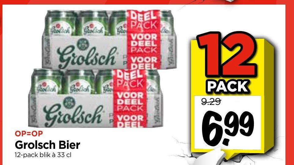 Grolsch Bier 12 pack aanbieding bij Vomar Voordeelmarkt