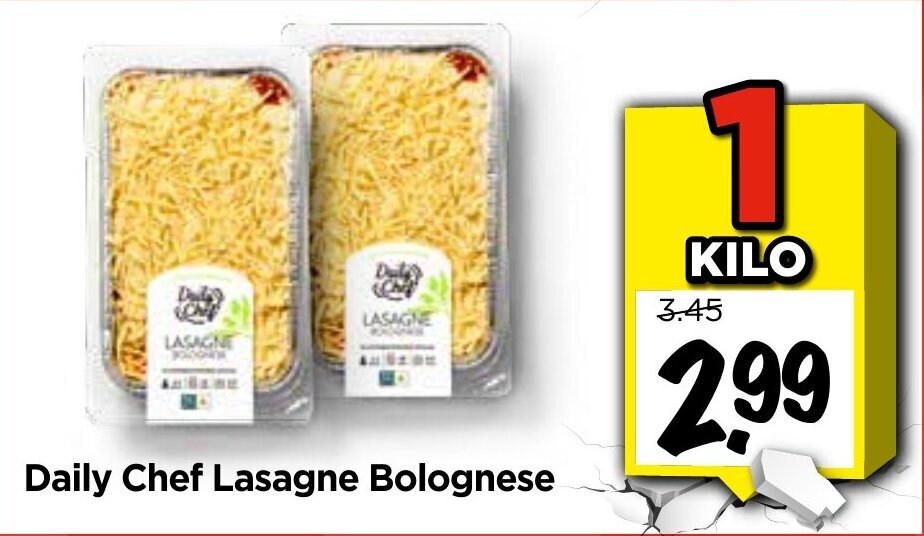 Daily Chef Lasagne Bolognese 1 kilo aanbieding bij Vomar Voordeelmarkt