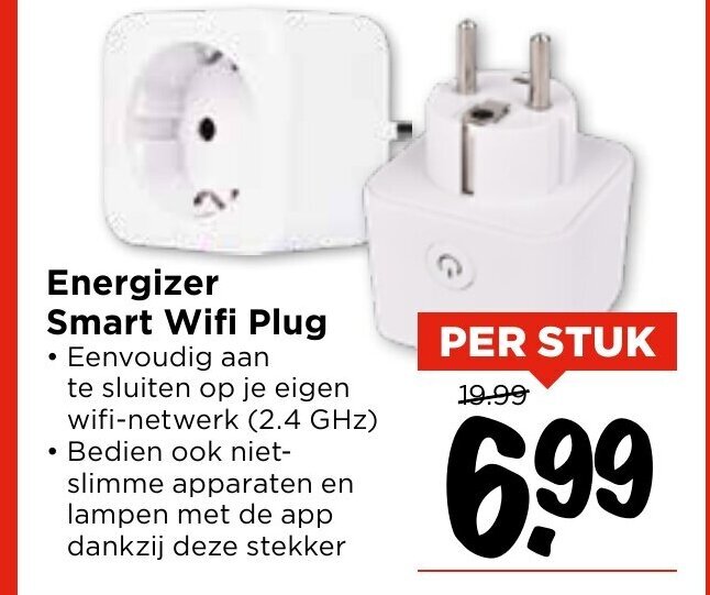 Energizer Smart Wifi Plug aanbieding bij Vomar Voordeelmarkt