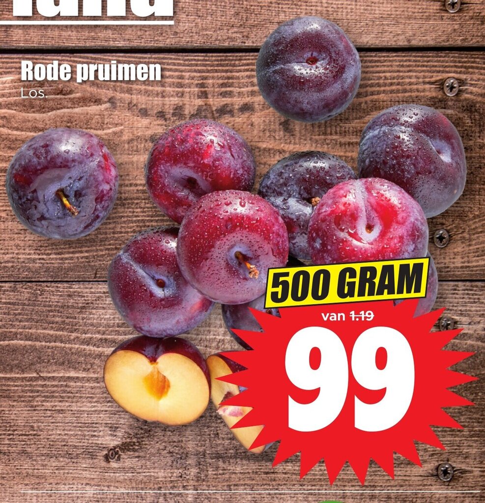 Rode pruimen 500 gram aanbieding bij Dirk