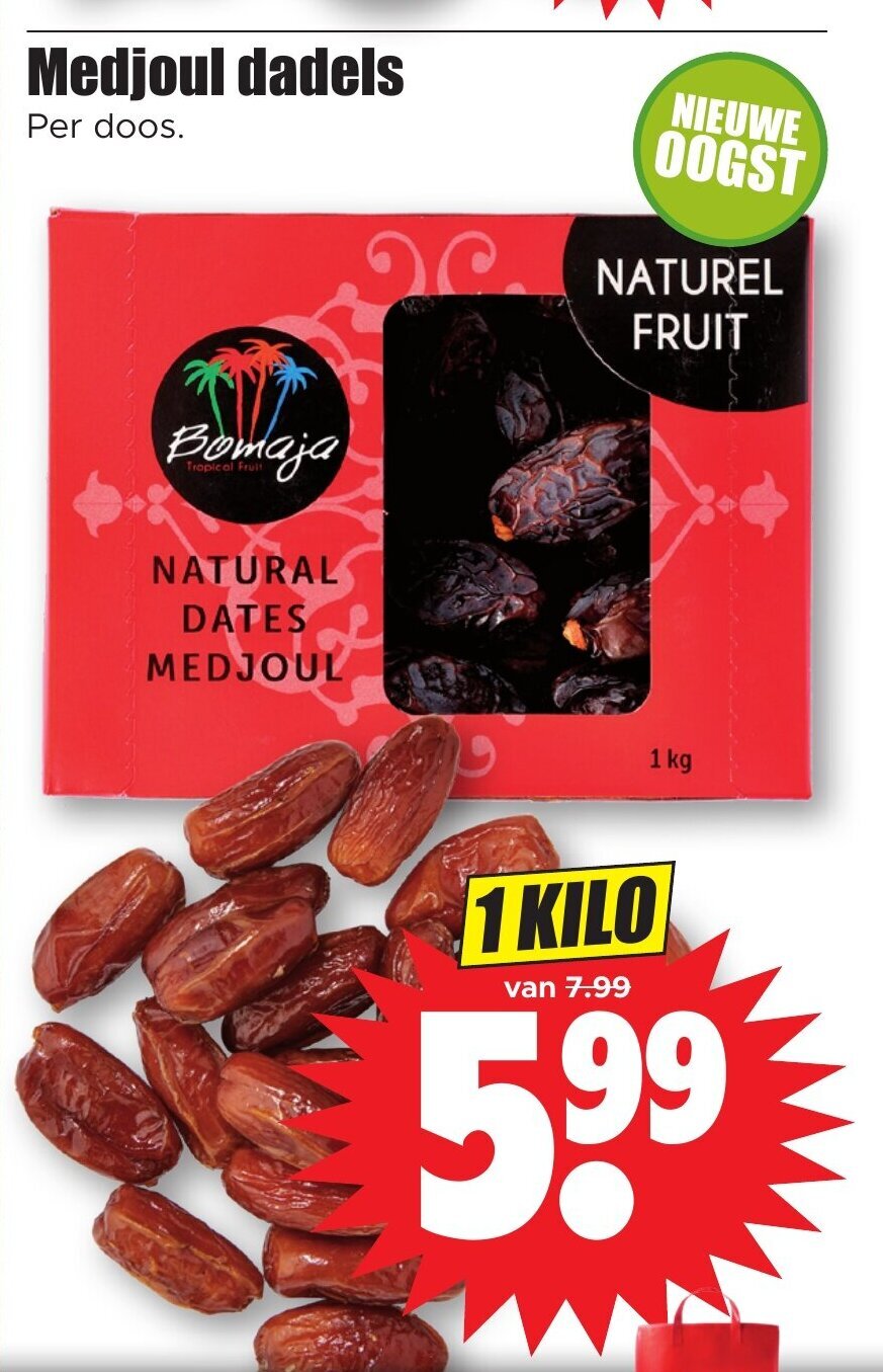 Medjoul dadels 1 kilo aanbieding bij Dirk