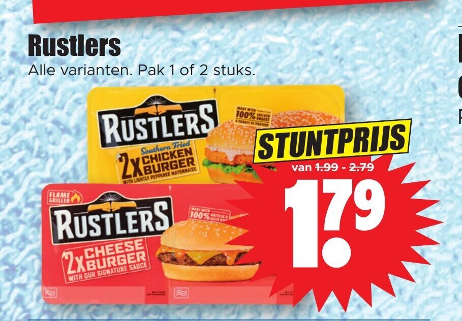 Rustlers pak 1 of 2 stuks aanbieding bij Dirk