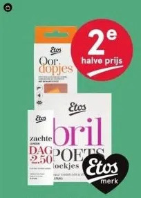 Etos lenzen, brillen, oog- en oorverzorging aanbieding bij Etos