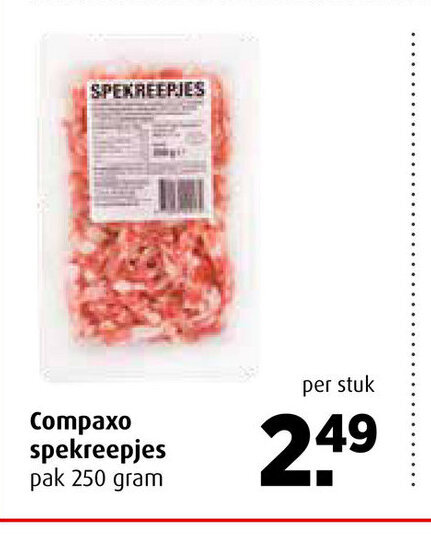 Compaxo spekreepjes 250 gram aanbieding bij Boni