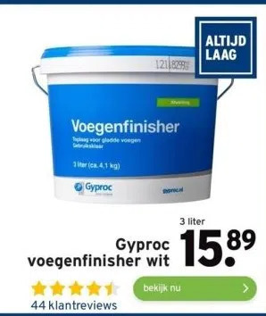 Gyproc voegenfinisher wit aanbieding bij GAMMA